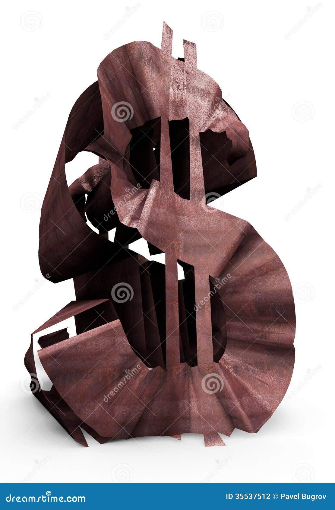 Rusty dollar sign stock illustration. Illustration of interest - 35537512