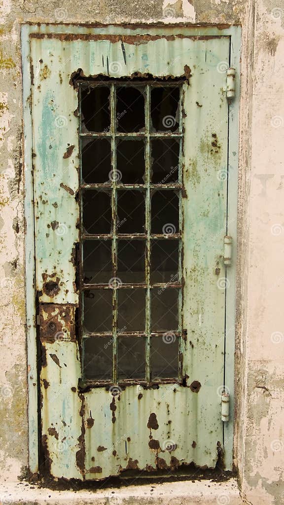 Rusty Door at Alcatraz stock image. Image of painted, rusty - 4066563