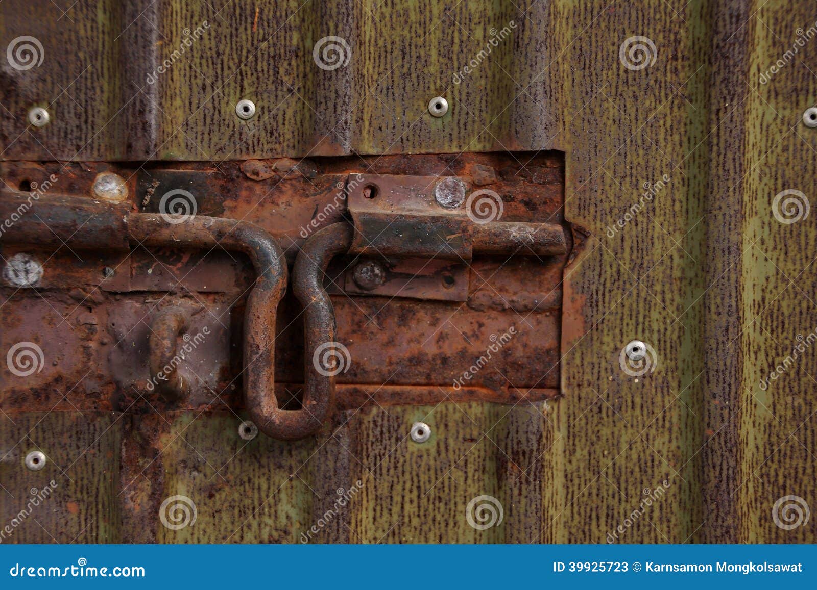Rusty door bolt stock image. Image of refuge, iron, close - 39925723
