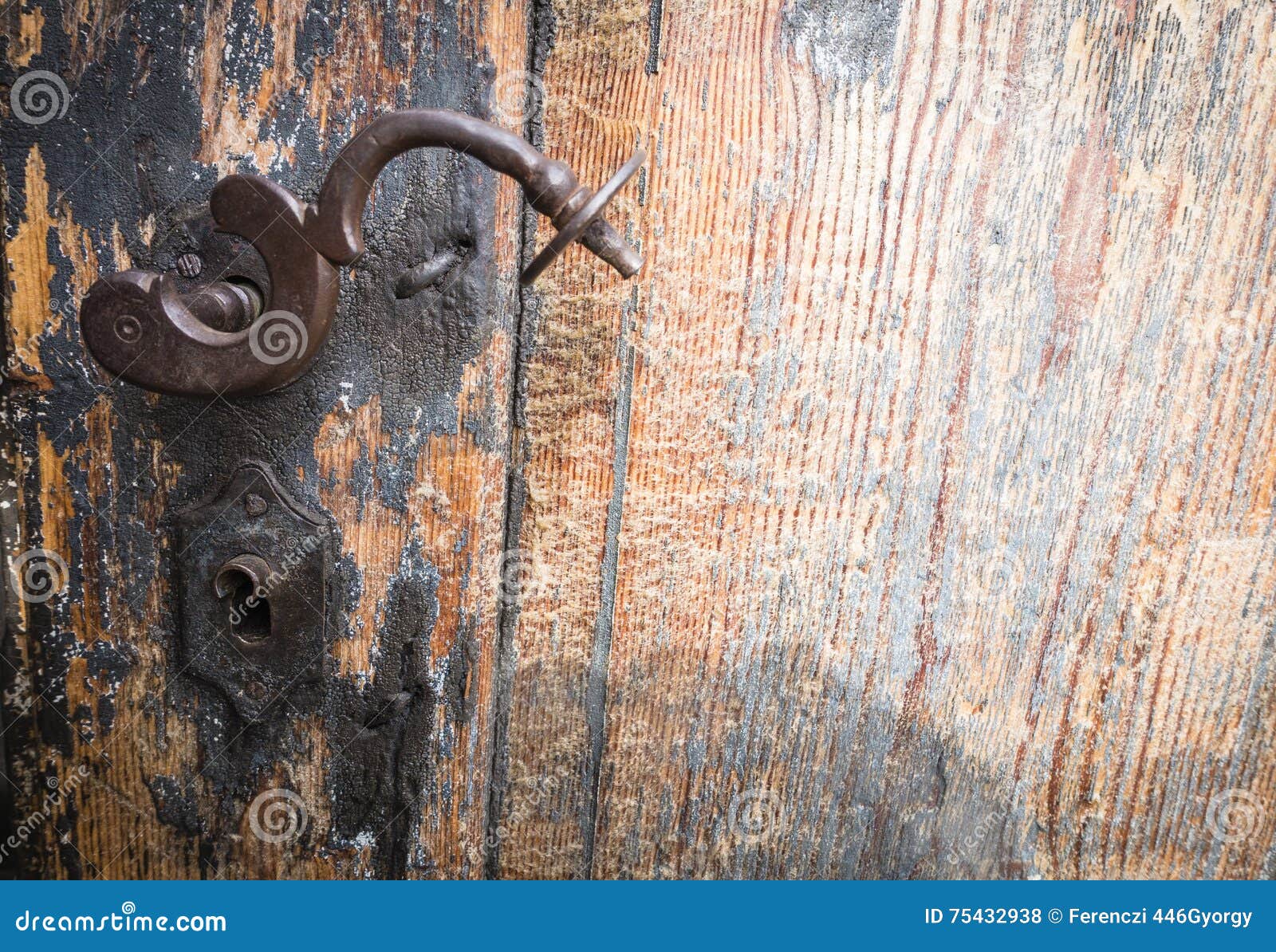 Rusty door handle stock photo. Image of natural, painted - 75432938