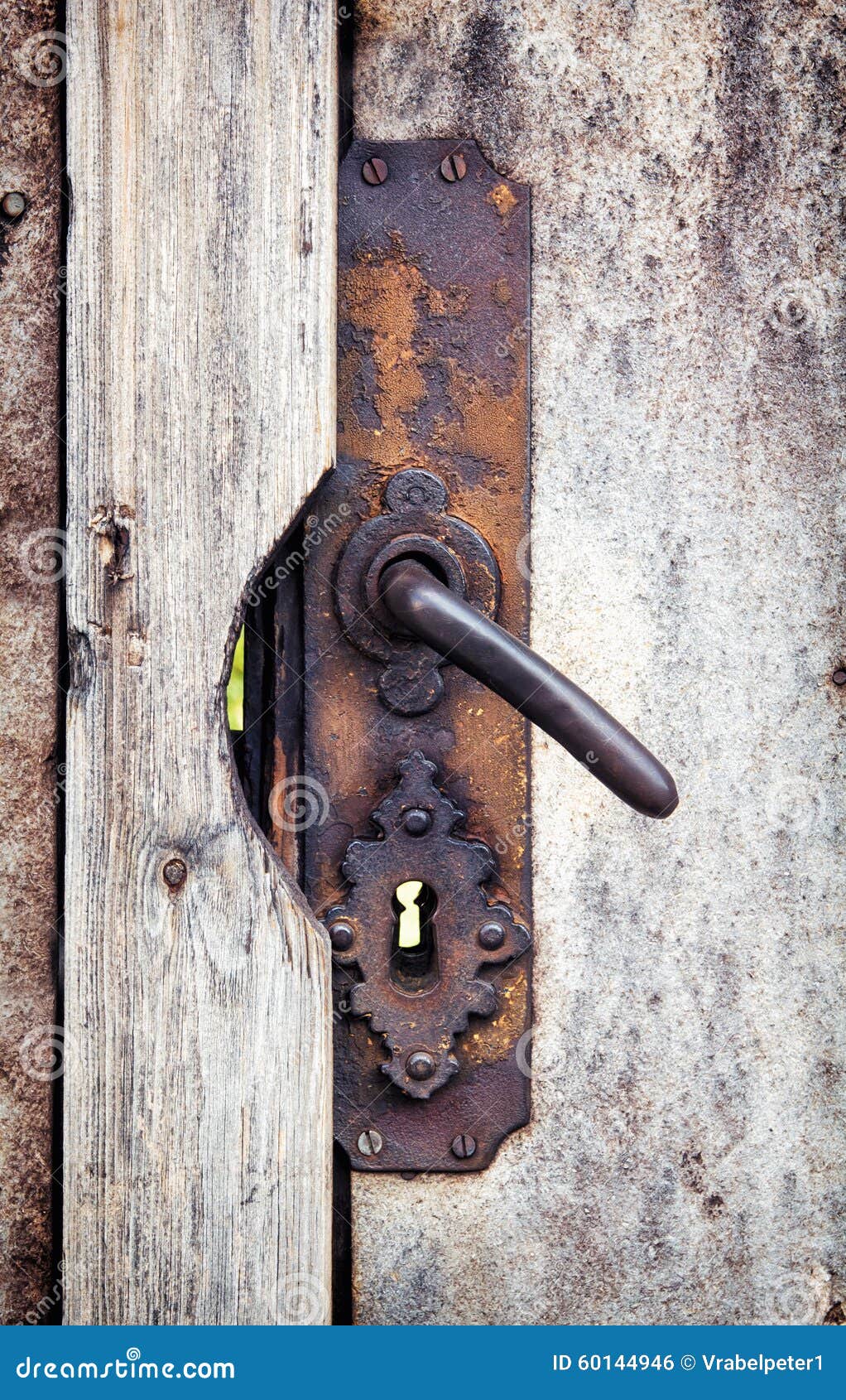 Rusty door knob stock photo. Image of detail, building - 60144946