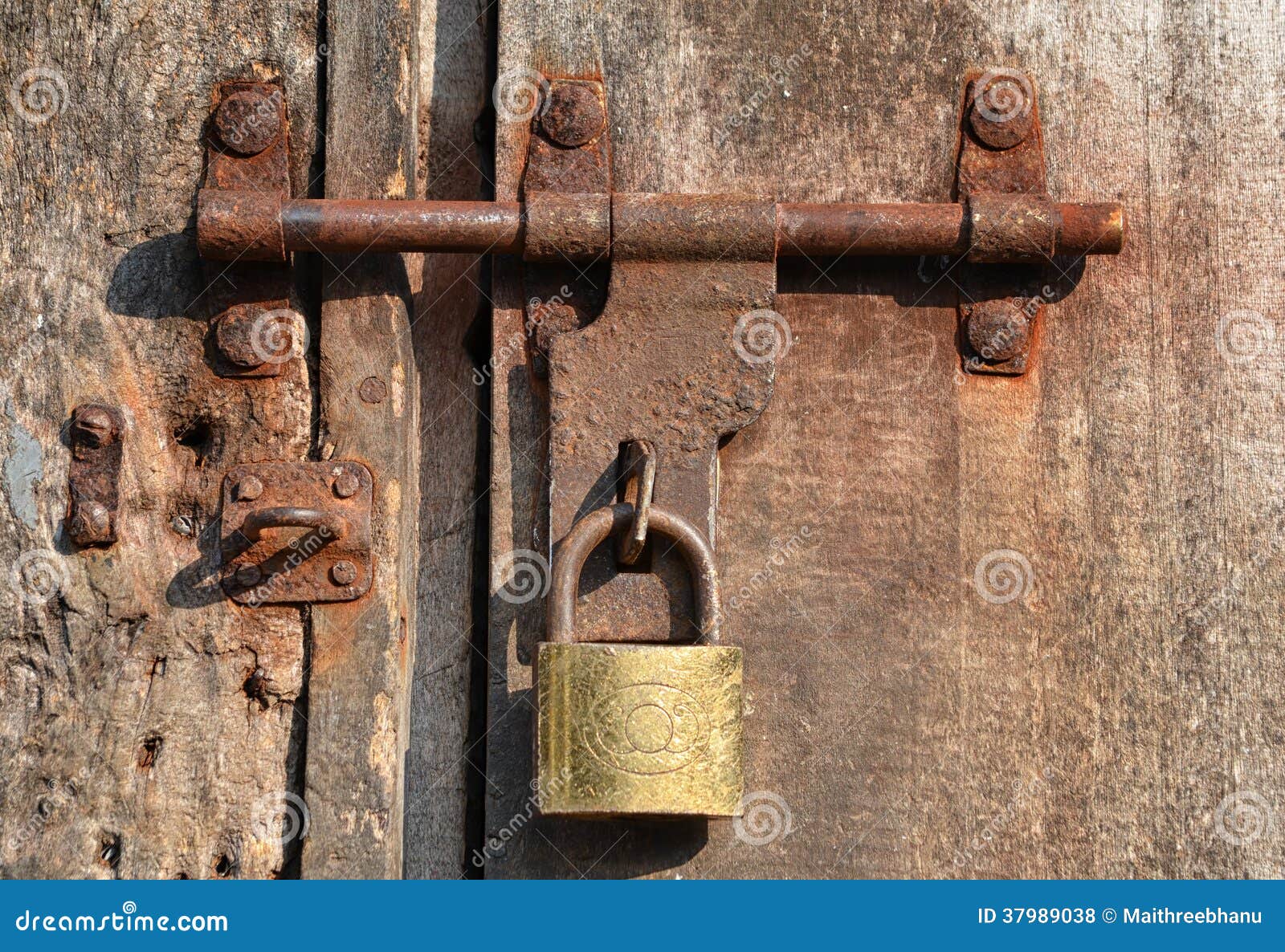 Rusty Door Lock stock photo. Image of detail, homes, abandoned - 37989038