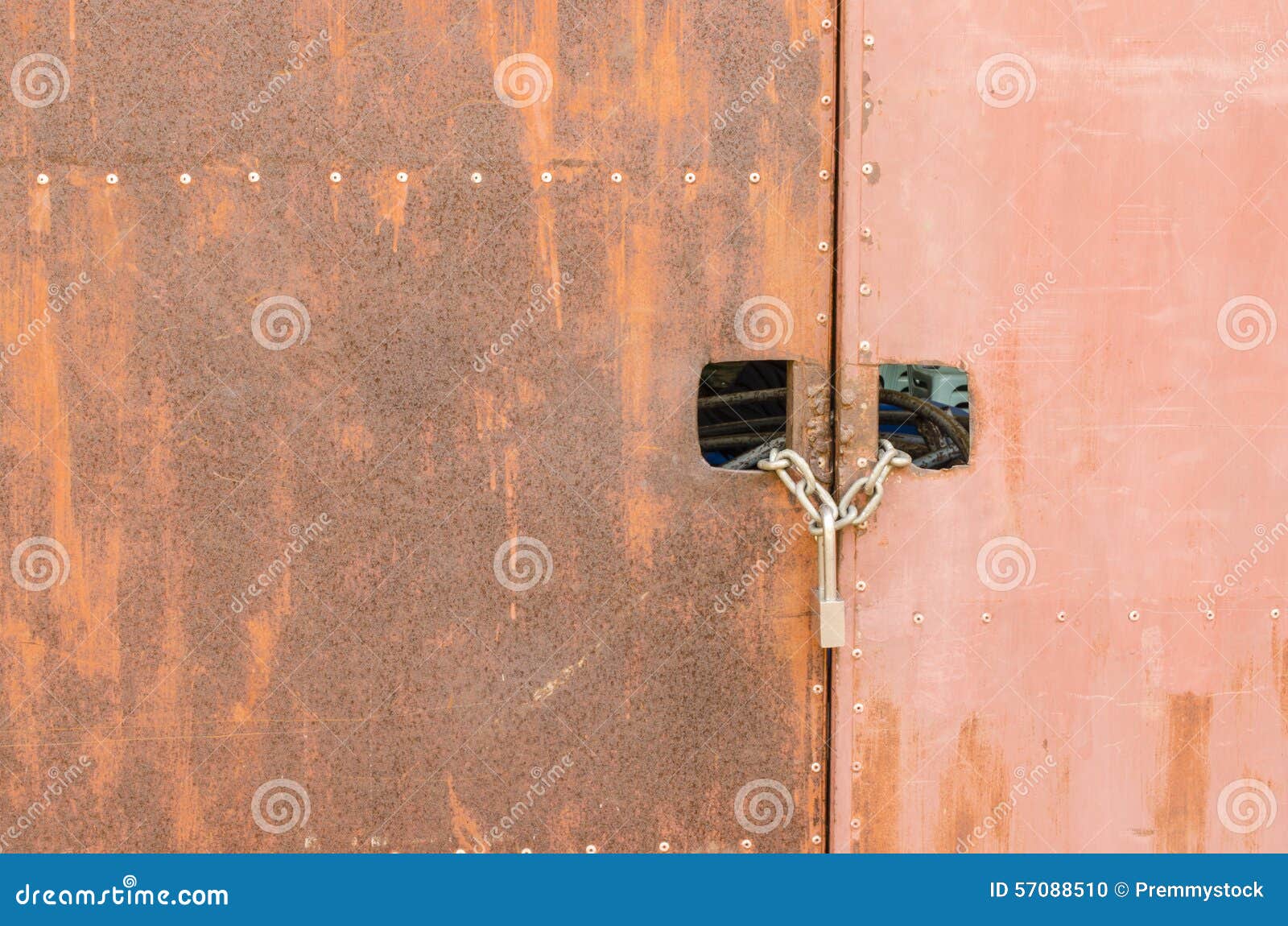 Rusty door. stock photo. Image of entry, lock, closeup - 57088510