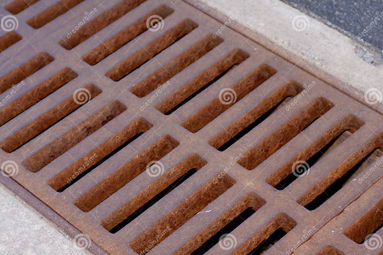 Rusty Drain Grate stock image. Image of grate, pavement - 23947029