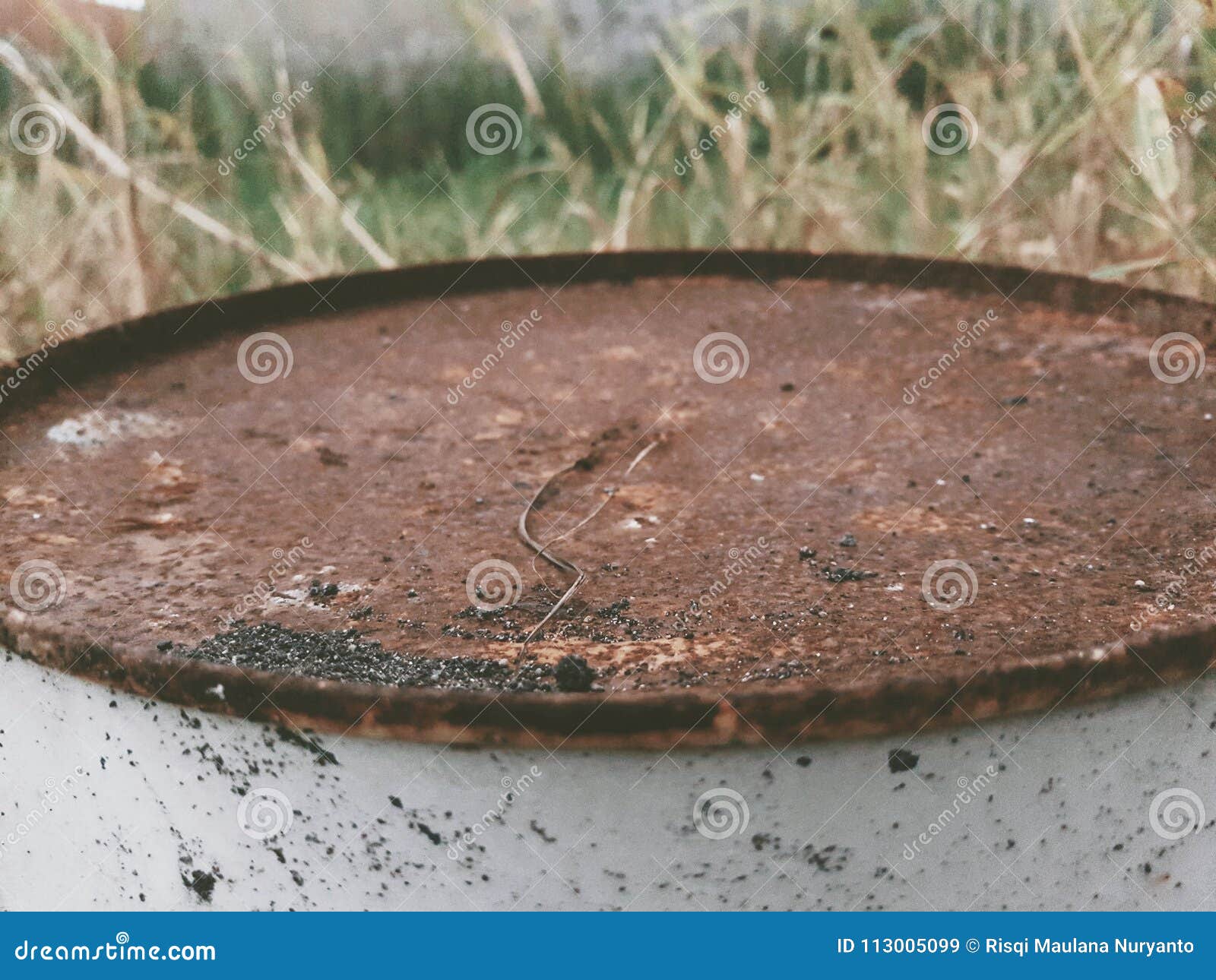 Rusty Drum stock image. Image of rust, abandoned, drum - 113005099