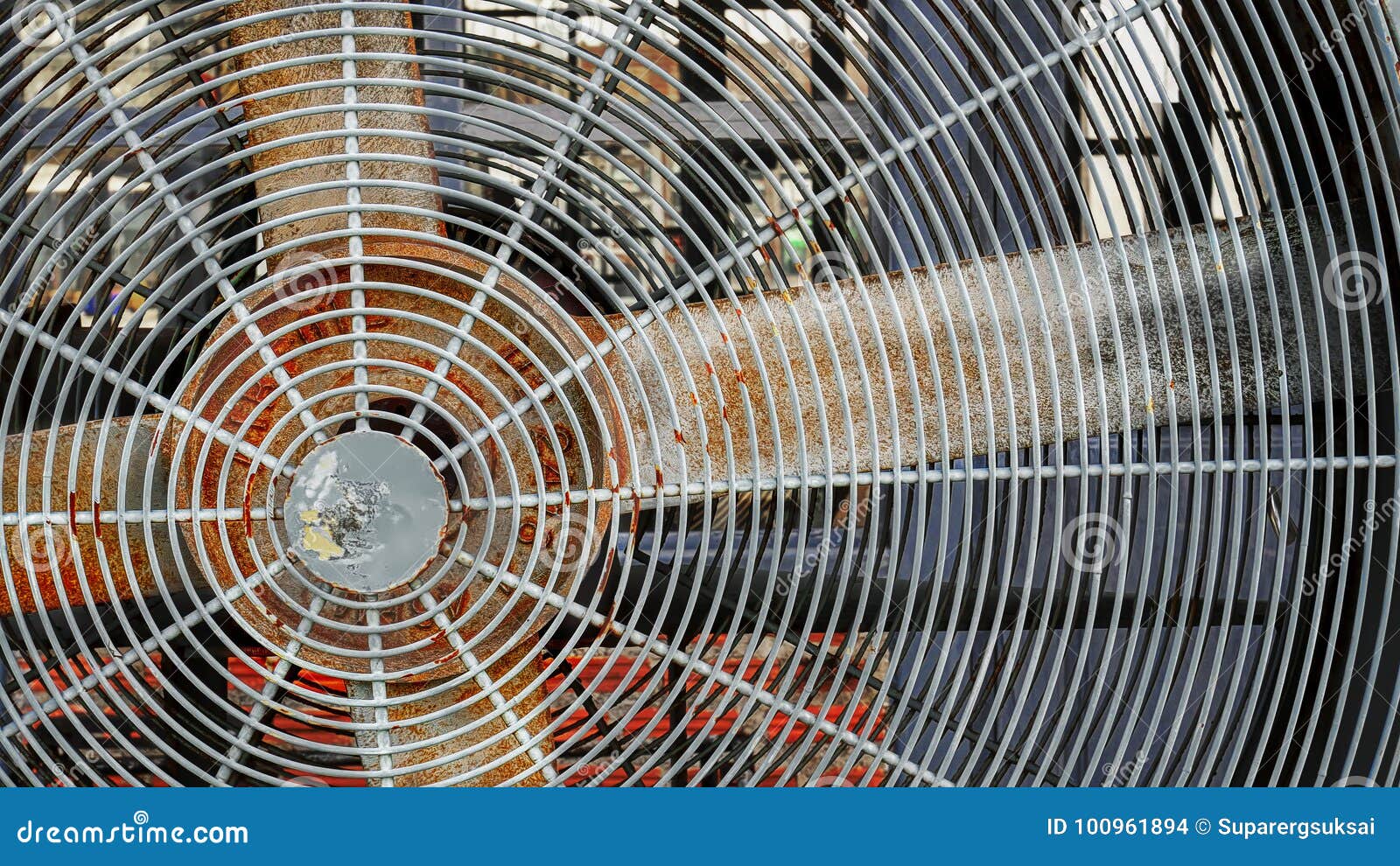 Rusty Electric Fan with Grille Stock Photo - Image of power, vintage ...