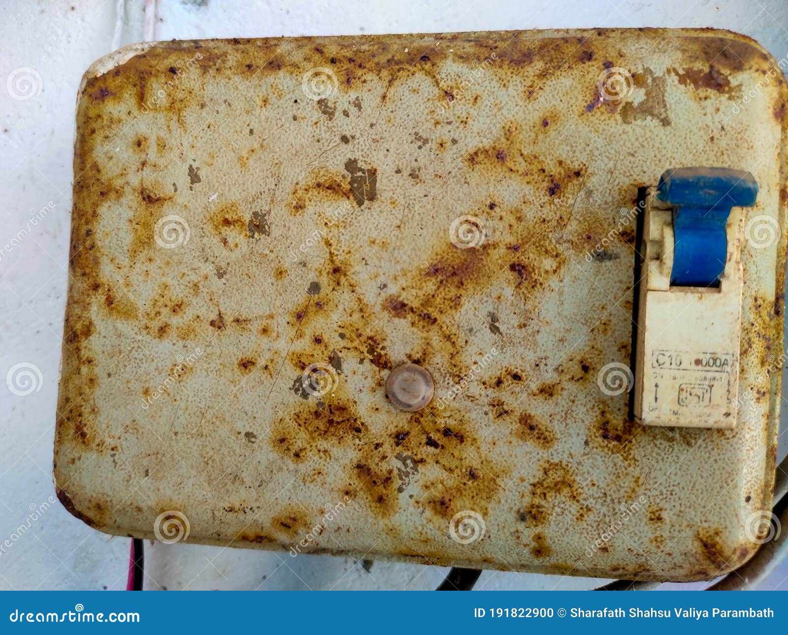 Rusty Electrical Control Box with Load Breaker Stock Photo - Image of ...