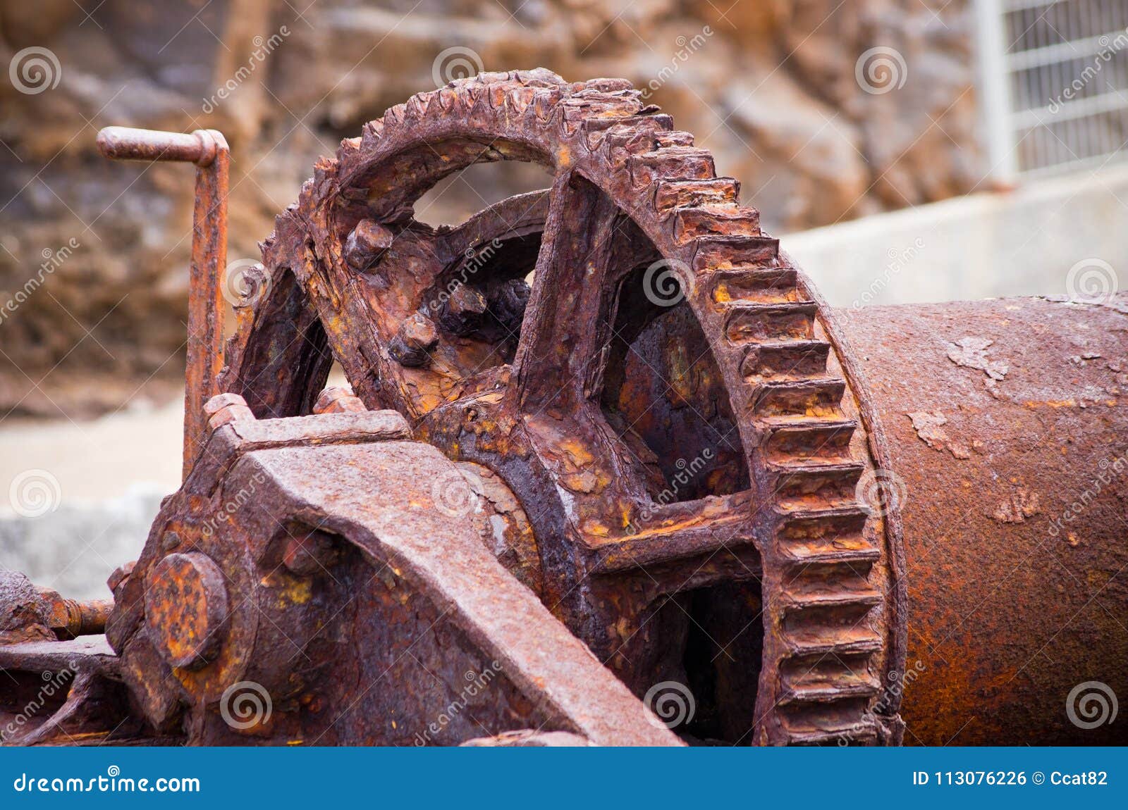 Rusty Elements of Old Machine Stock Photo - Image of ancient, machinery ...