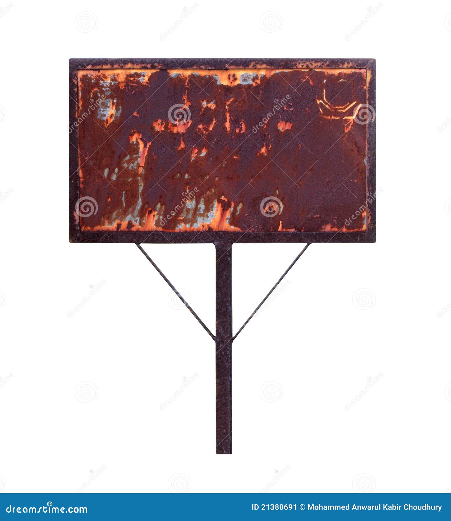 Rusty empty signboard stock image. Image of notice, rectangular - 21380691