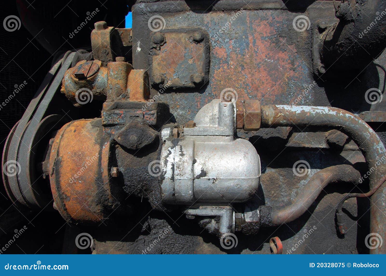 Rusty engine stock image. Image of metall, engine, time - 20328075