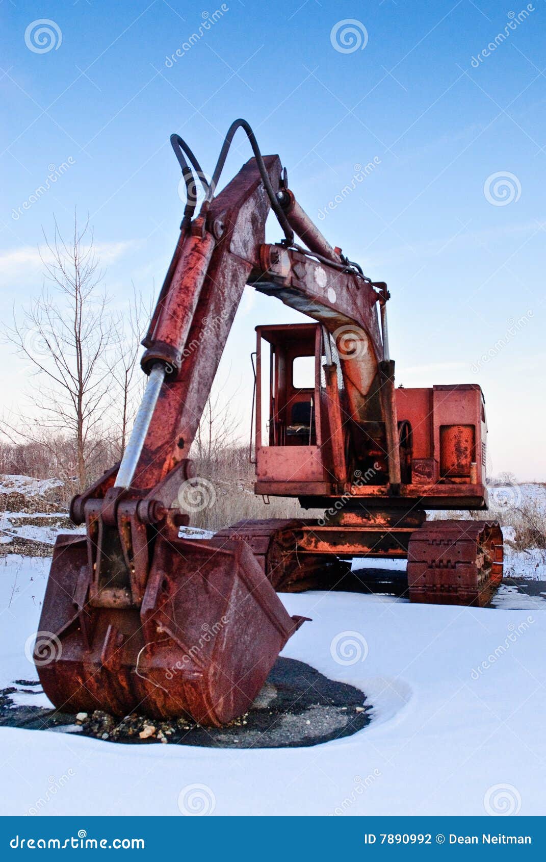 Rusty Excavator stock photo. Image of scoop, retro, transportation ...