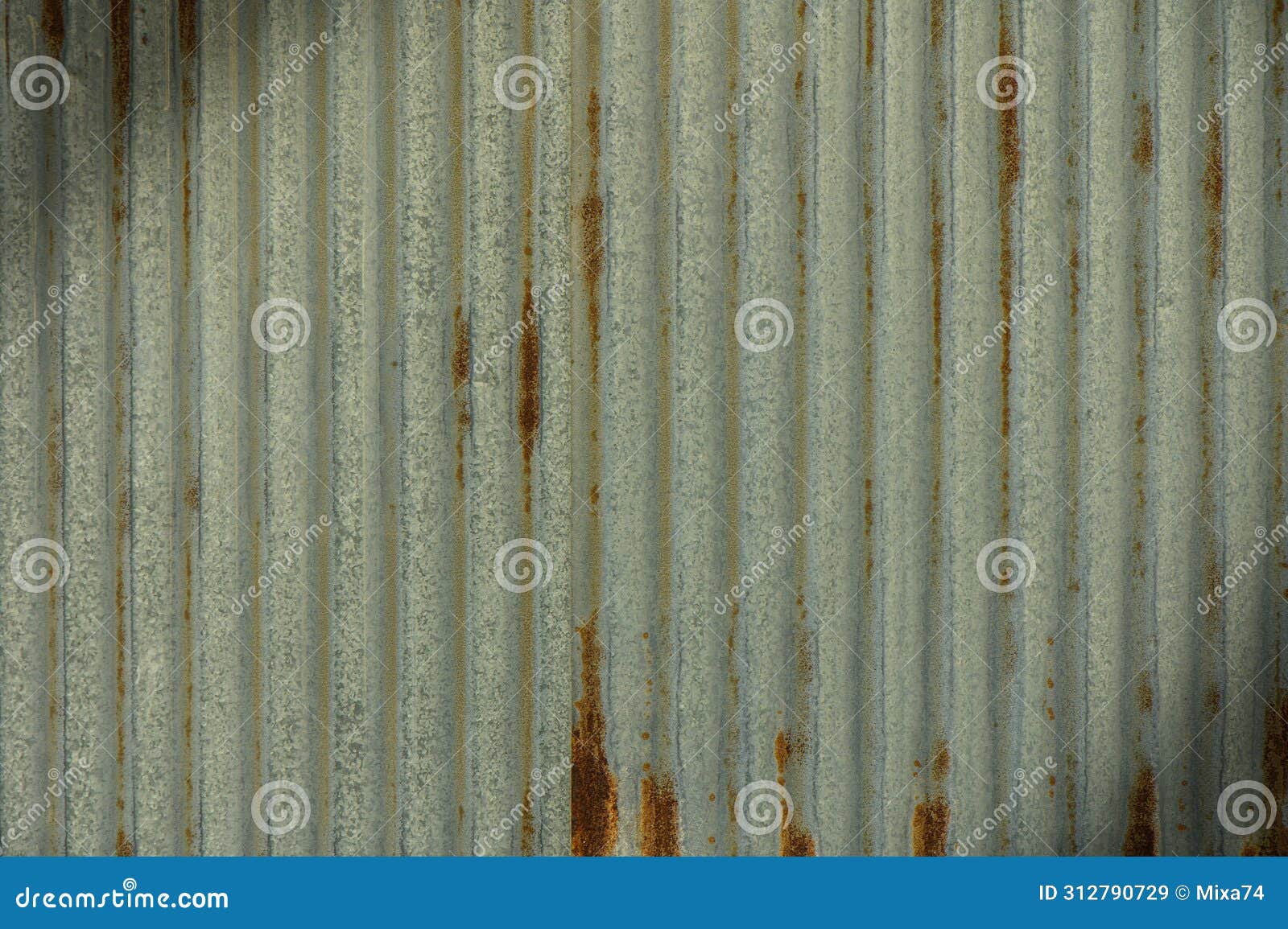 Refurbished, Aged Corrugated Iron Sheet on Wall Stock Image - Image of ...