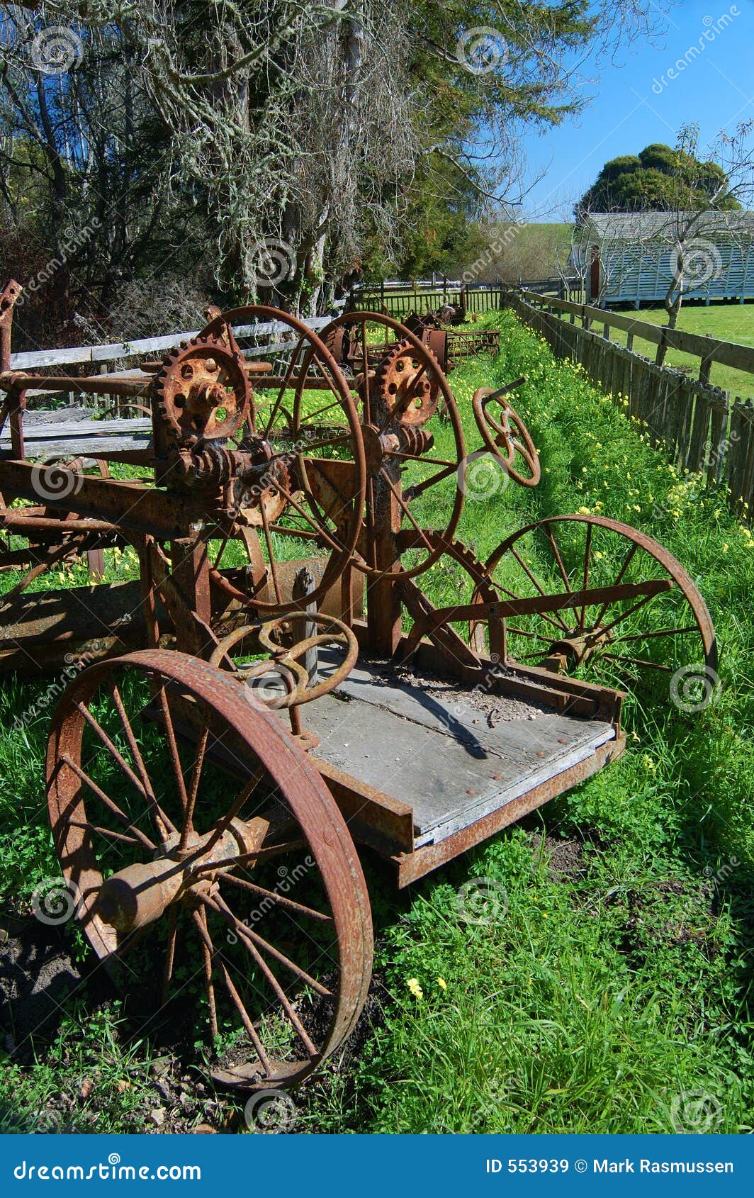 Rusty farm equipment stock image. Image of overgrown, rusty - 553939