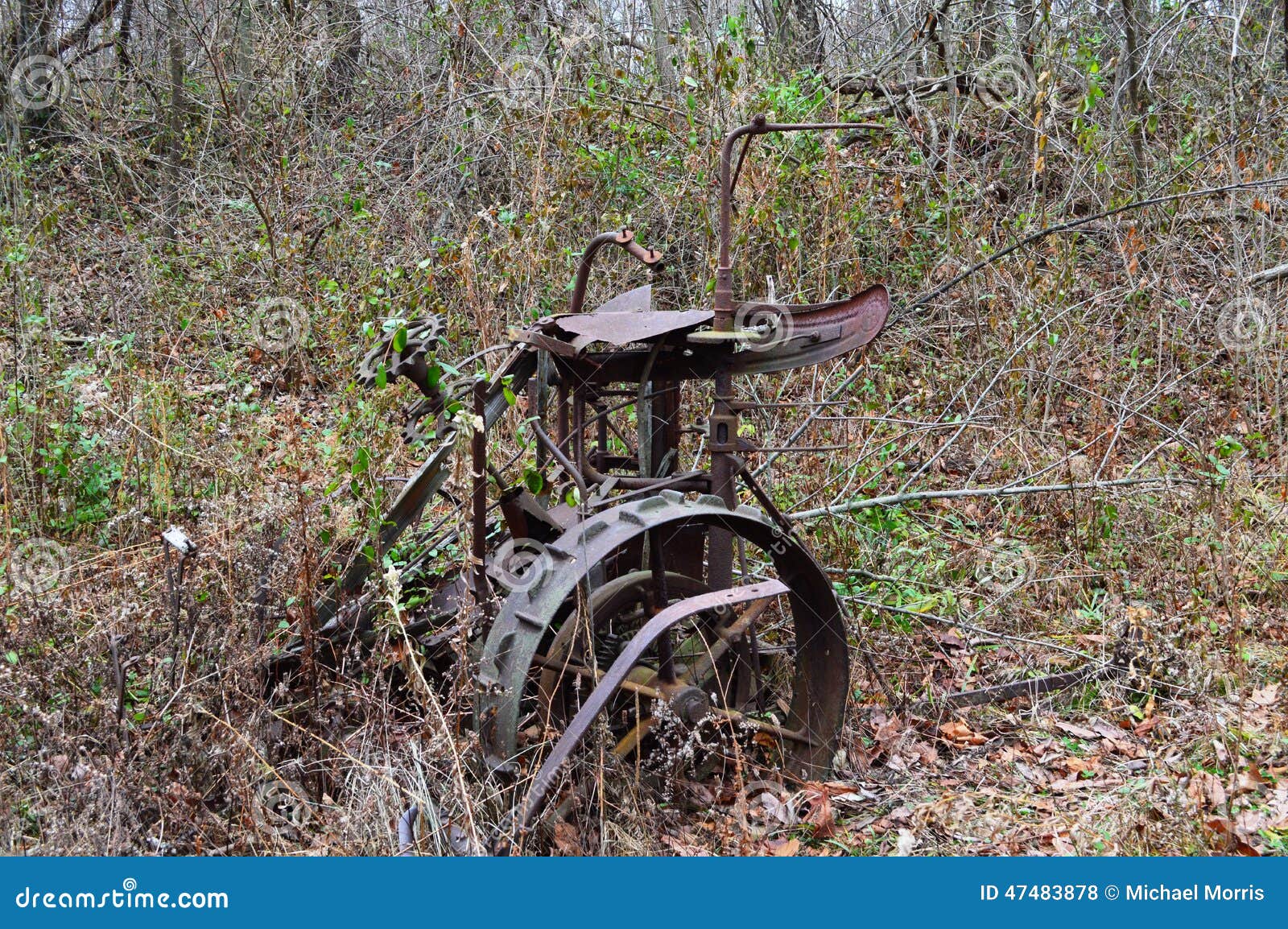 Rusty Farm Equipment stock photo. Image of metro, line - 47483878