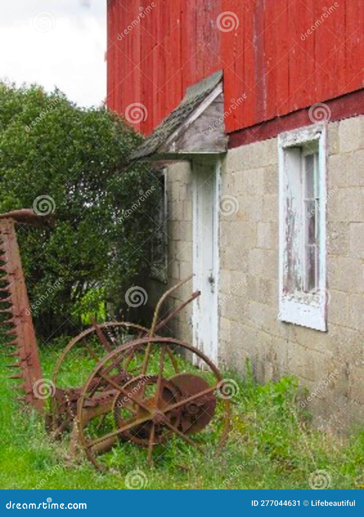 Rusty farm equipment stock image. Image of rusty, property - 277044631