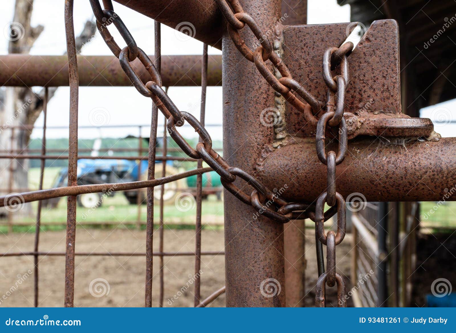 Rusty farm gate latch stock image. Image of metal, link - 93481261