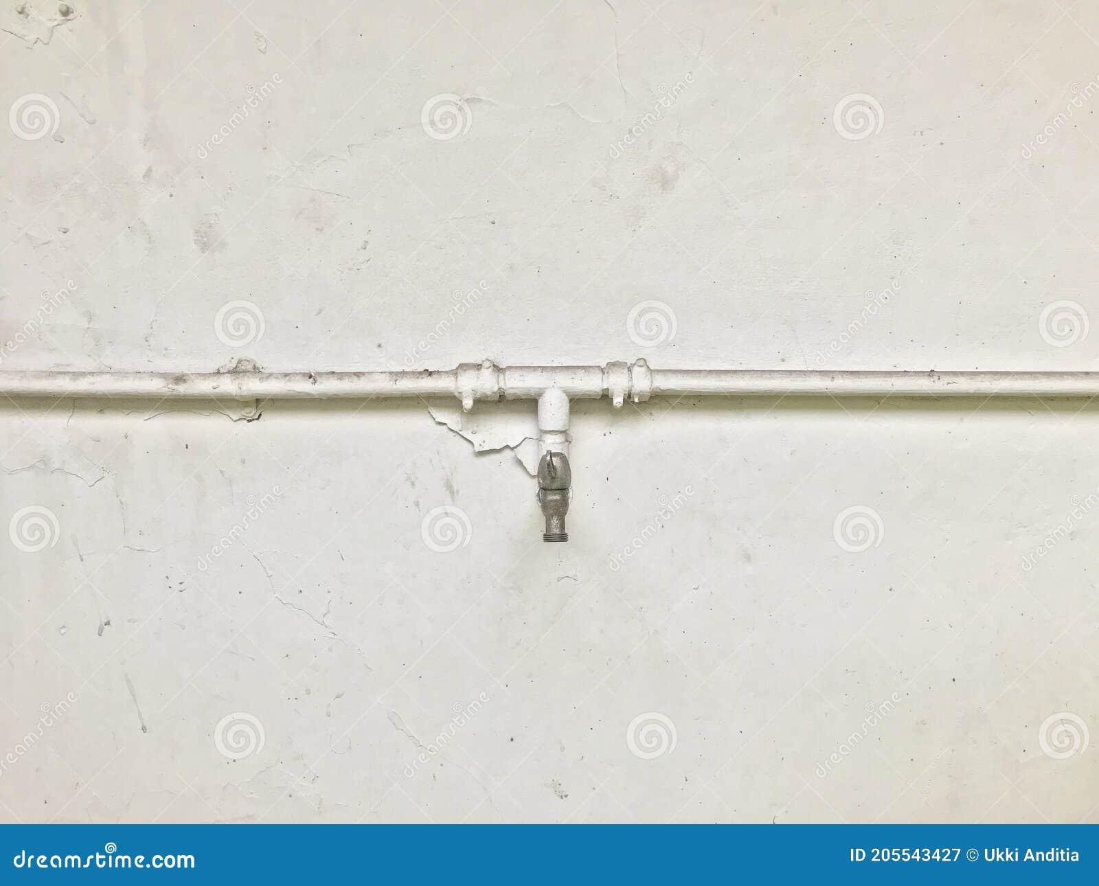 Rusty Faucet and Dusty Pipe on a Dirty Wall Stock Image - Image of ...