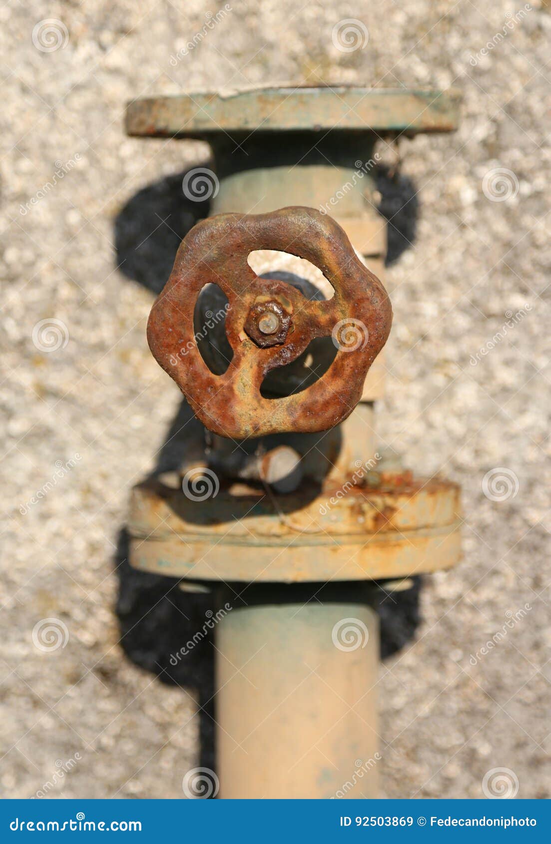 Rusty Faucet with the Old Rust Shut-off Valve Stock Image - Image of ...