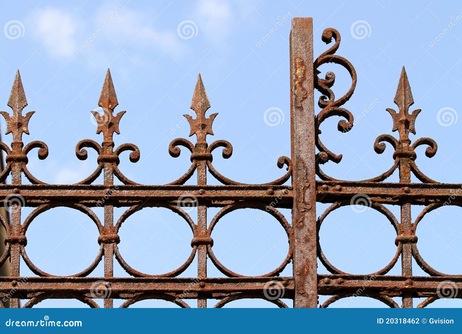 Rusty Fence stock photo. Image of curved, close, antique - 20318462
