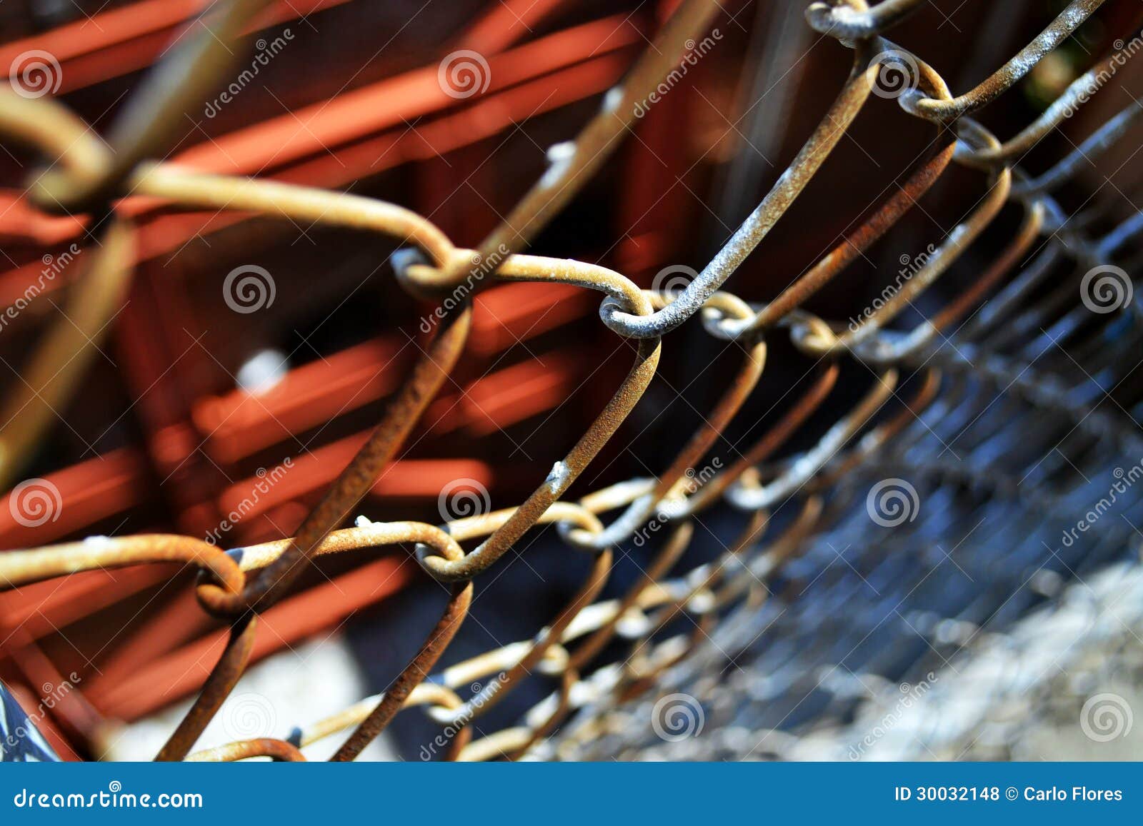 Rusty Fence stock photo. Image of pattern, steel, border - 30032148