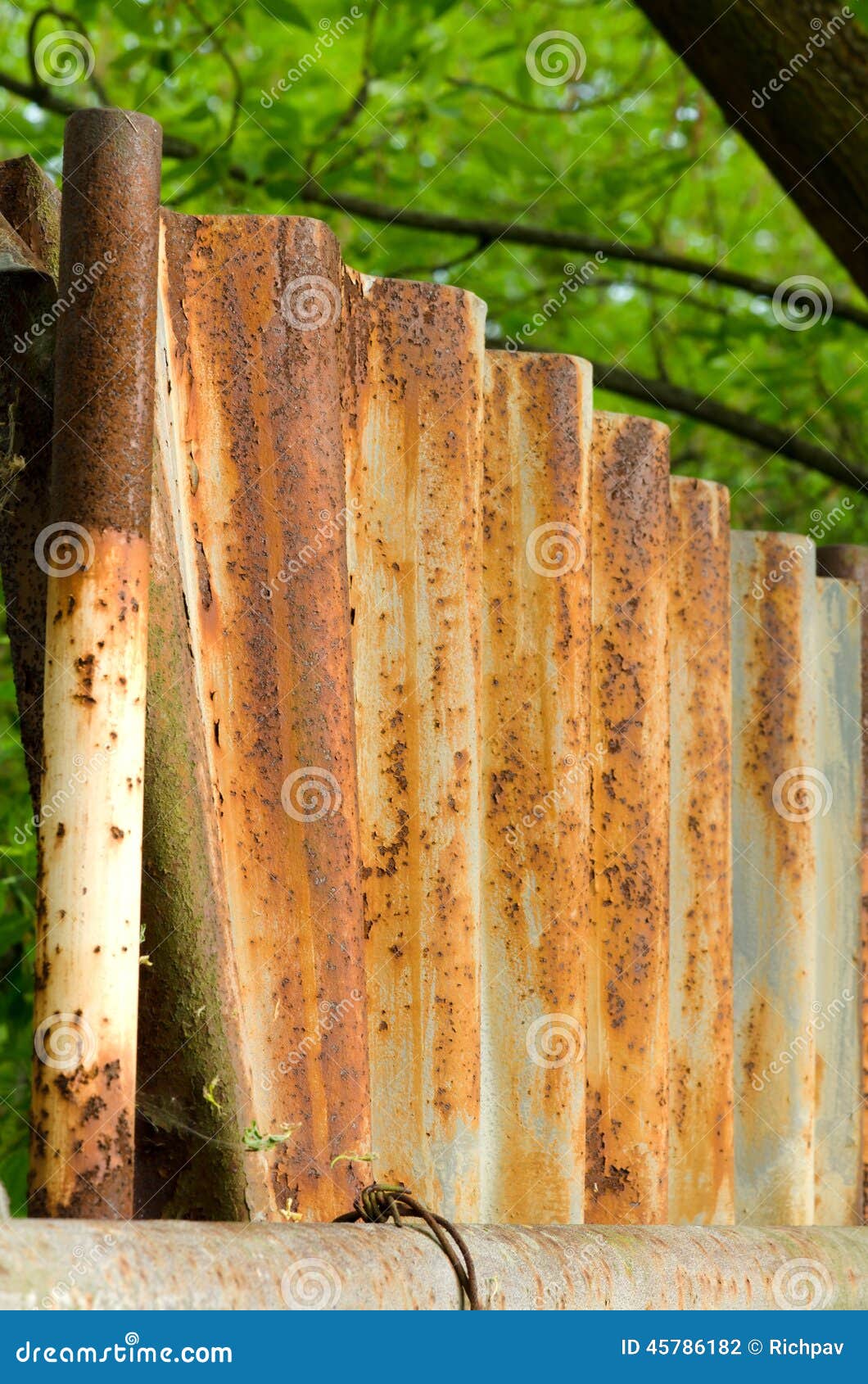 Rusty fence stock photo. Image of roof, metal, rusty - 45786182