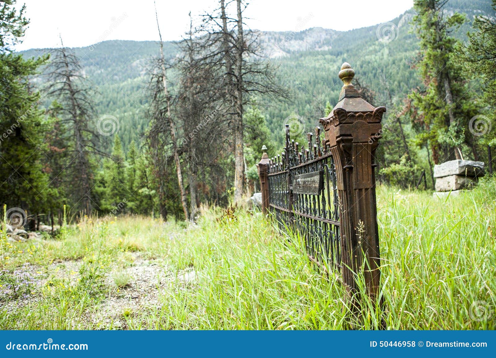 Rusty Fence stock photo. Image of graveyard, metal, antique - 50446958