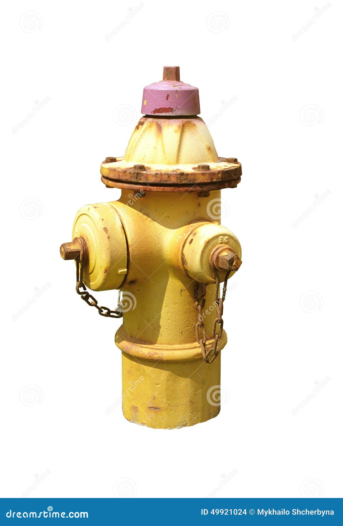 Rusty fire hydrant. stock photo. Image of yellow, bolt - 49921024