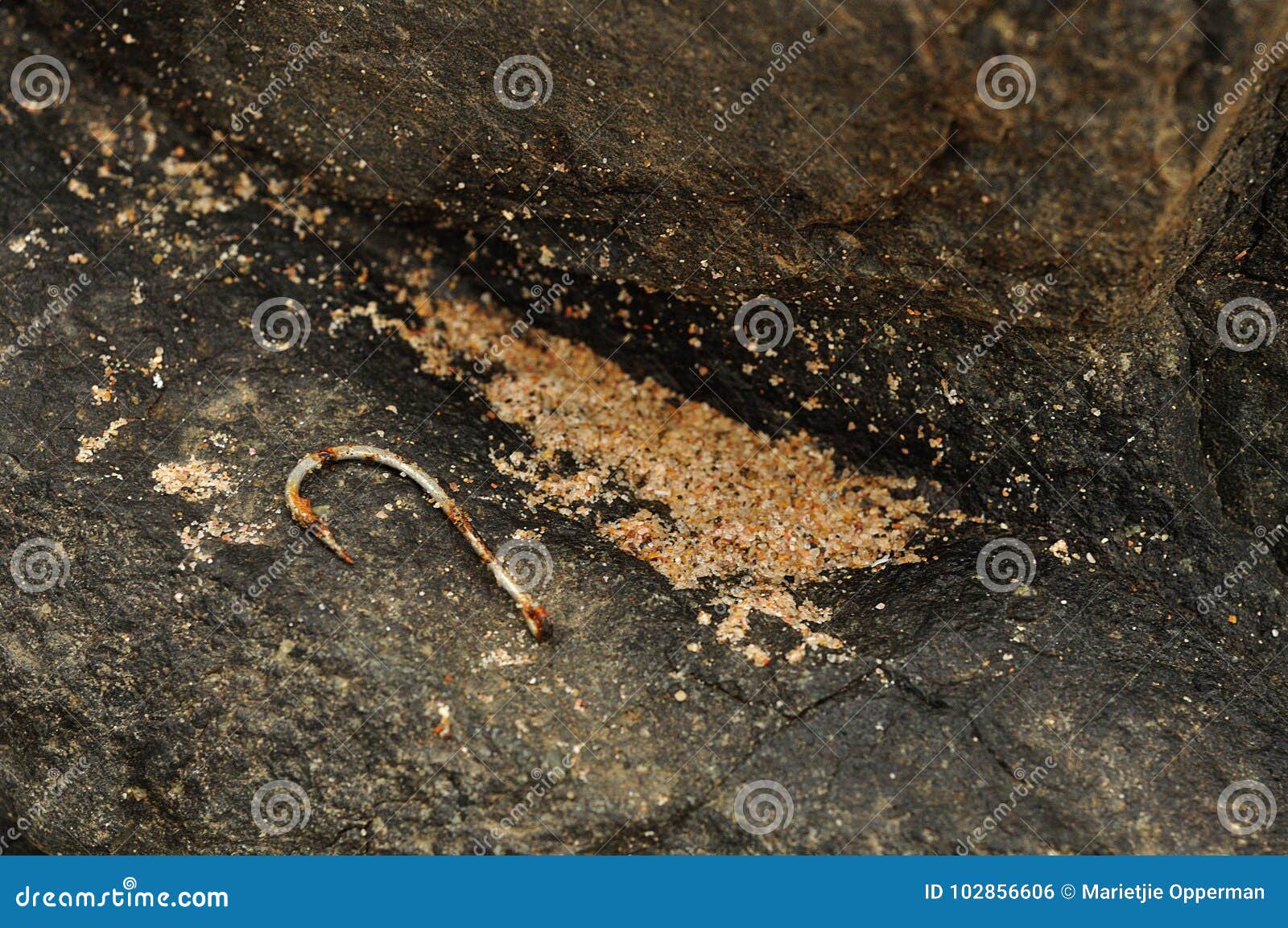 A rusty fish hook stock photo. Image of single, aged - 102856606
