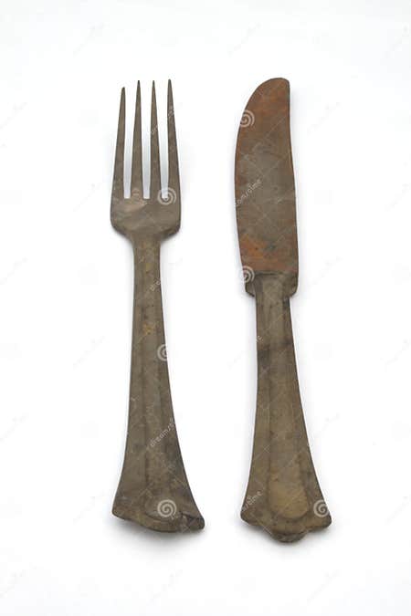 Rusty fork and knife stock photo. Image of rust, fork - 9218870