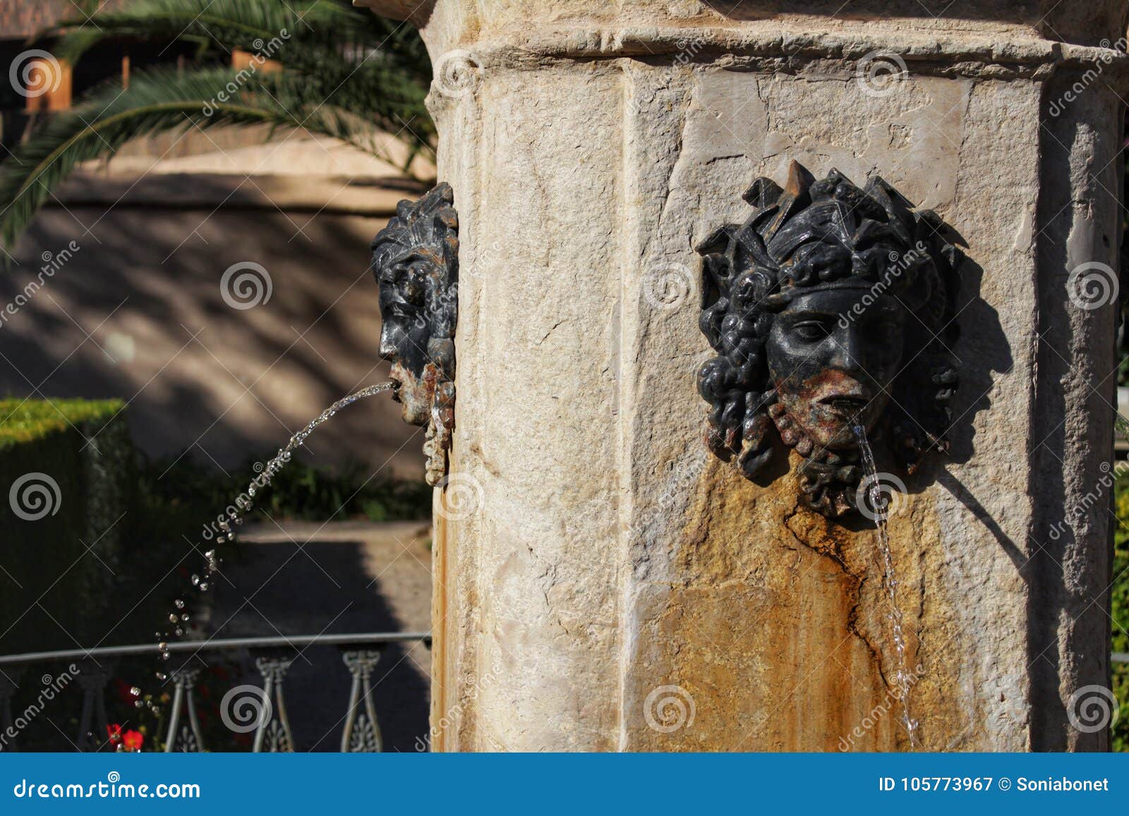 Rusty Fountain in the Garden Stock Image - Image of burn, rust: 105773967