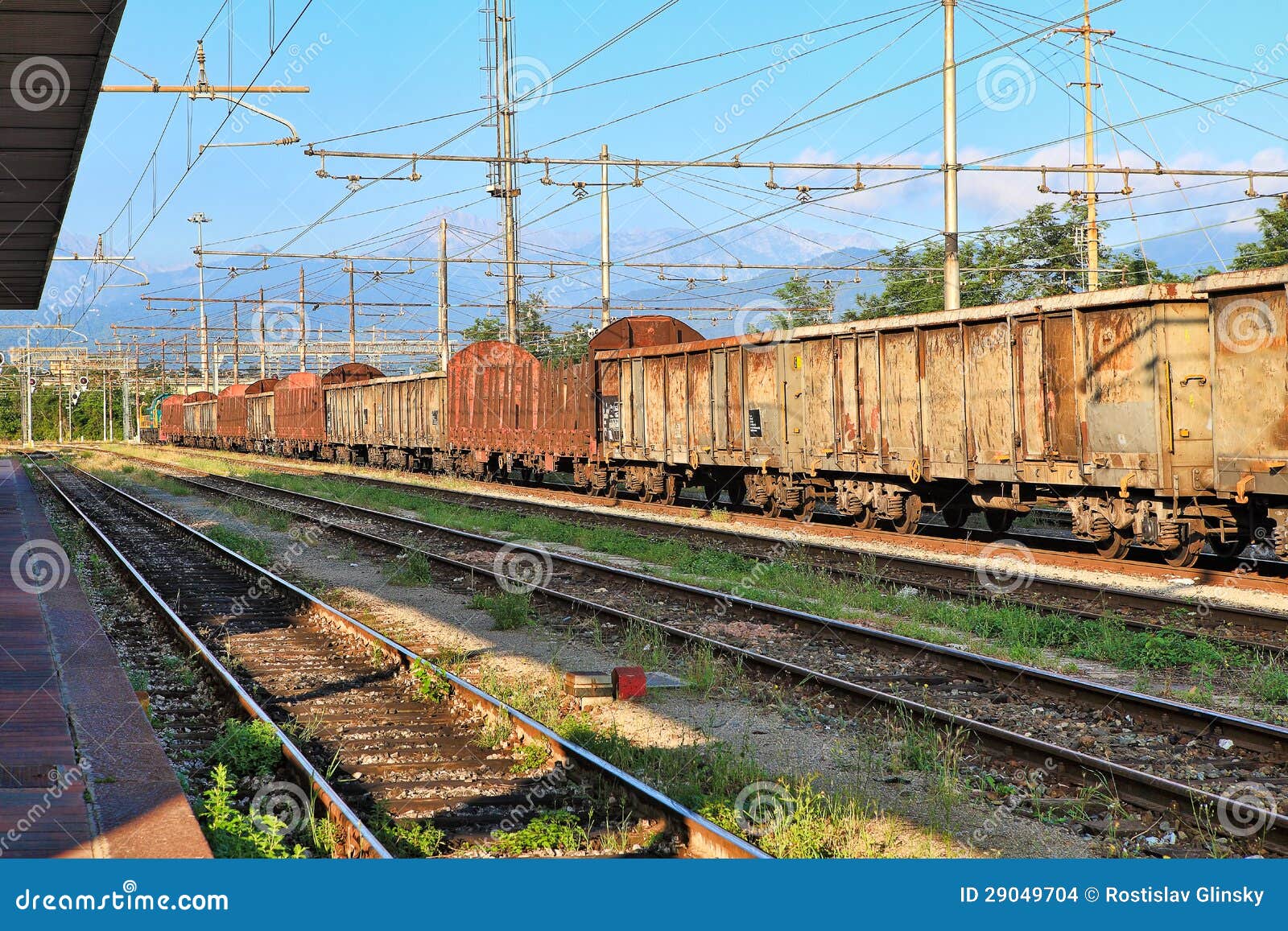 Rusty Freight Cars. Cuneo, Italy. Stock Photo - Image of delivery ...