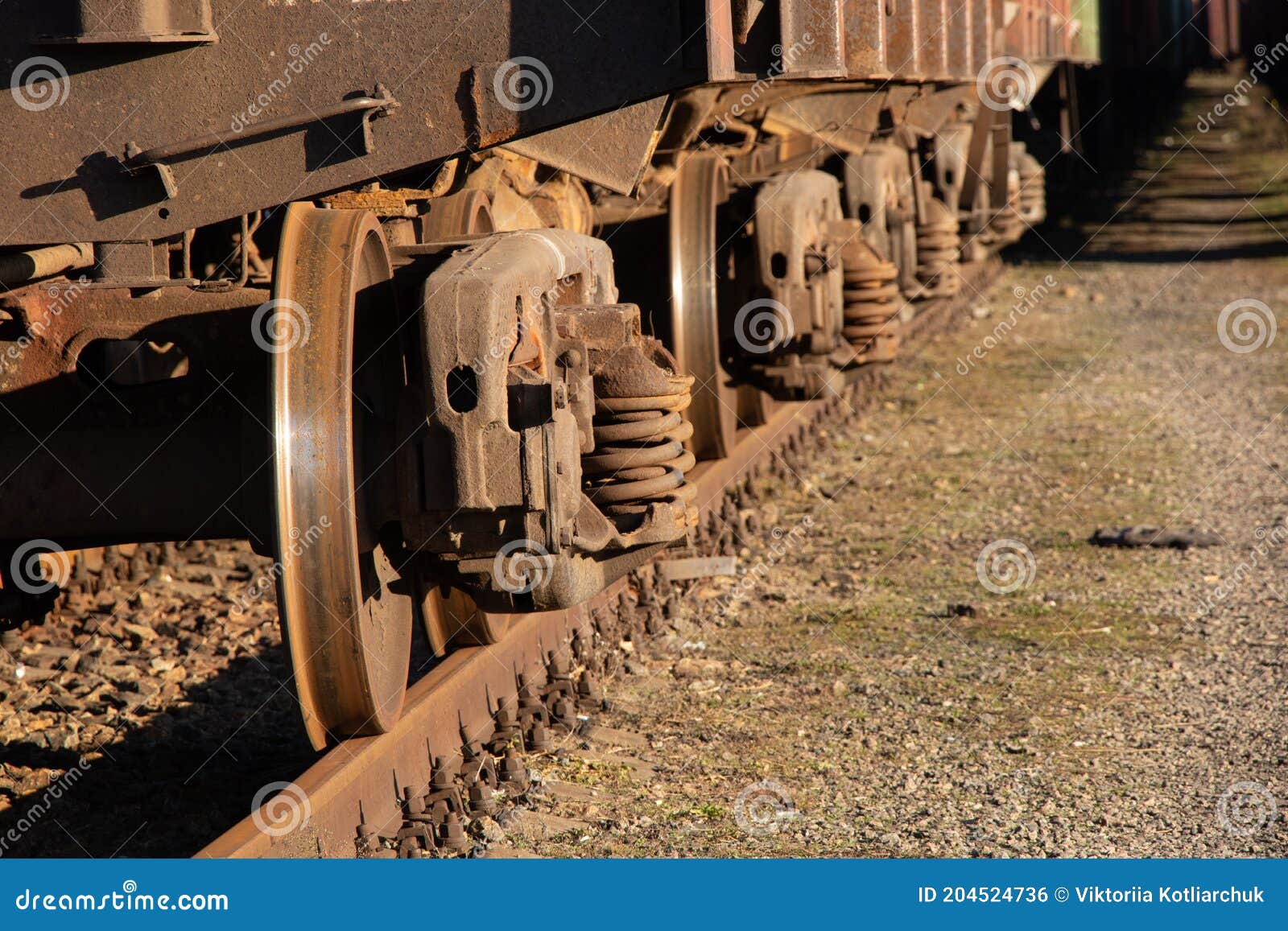 Rusty Freight Railway Train in Ukraine in the City of Dnipro by Day ...