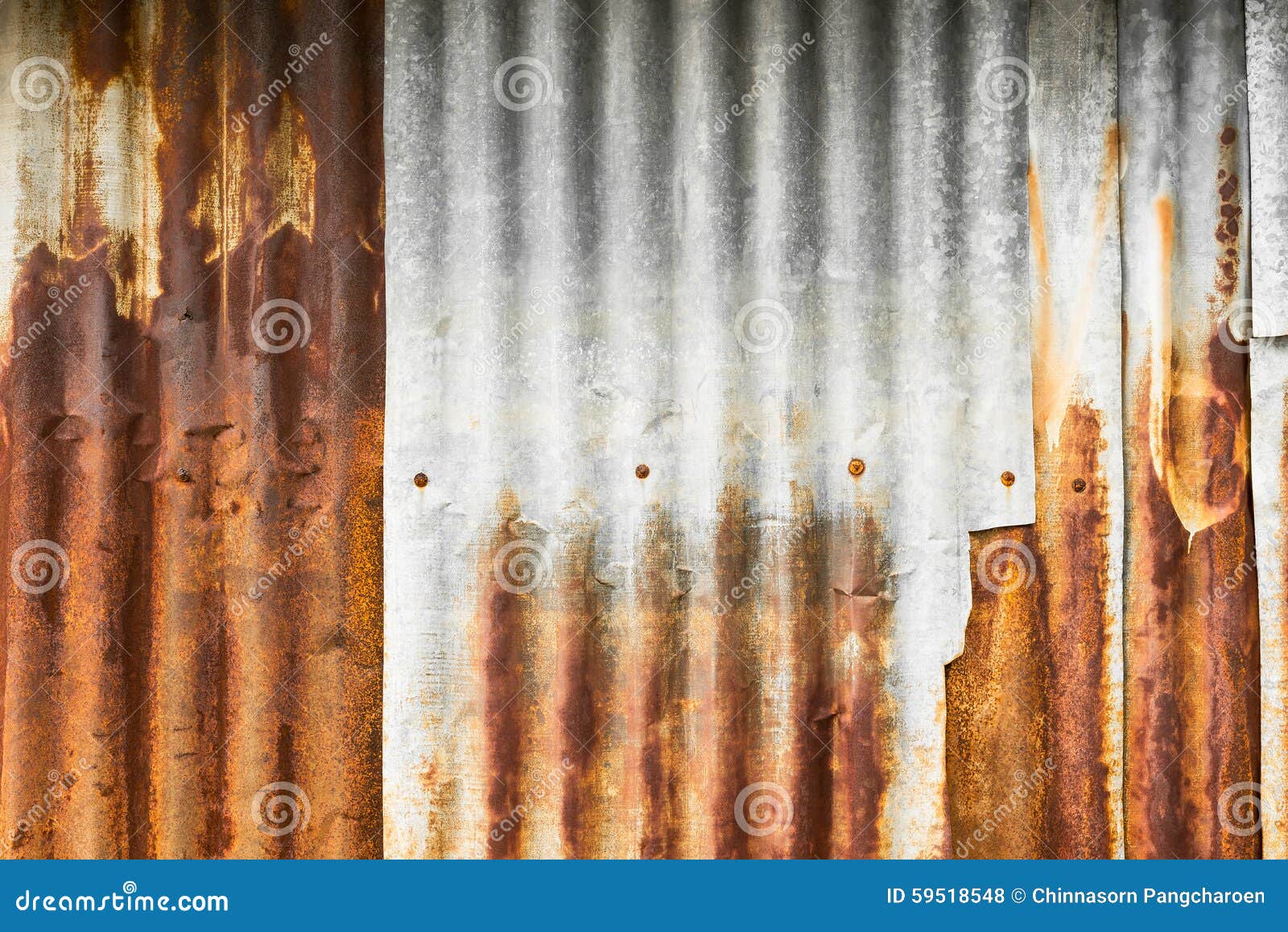 Rusty Galvanized Iron Plate Stock Photo - Image of grunge, architecture ...
