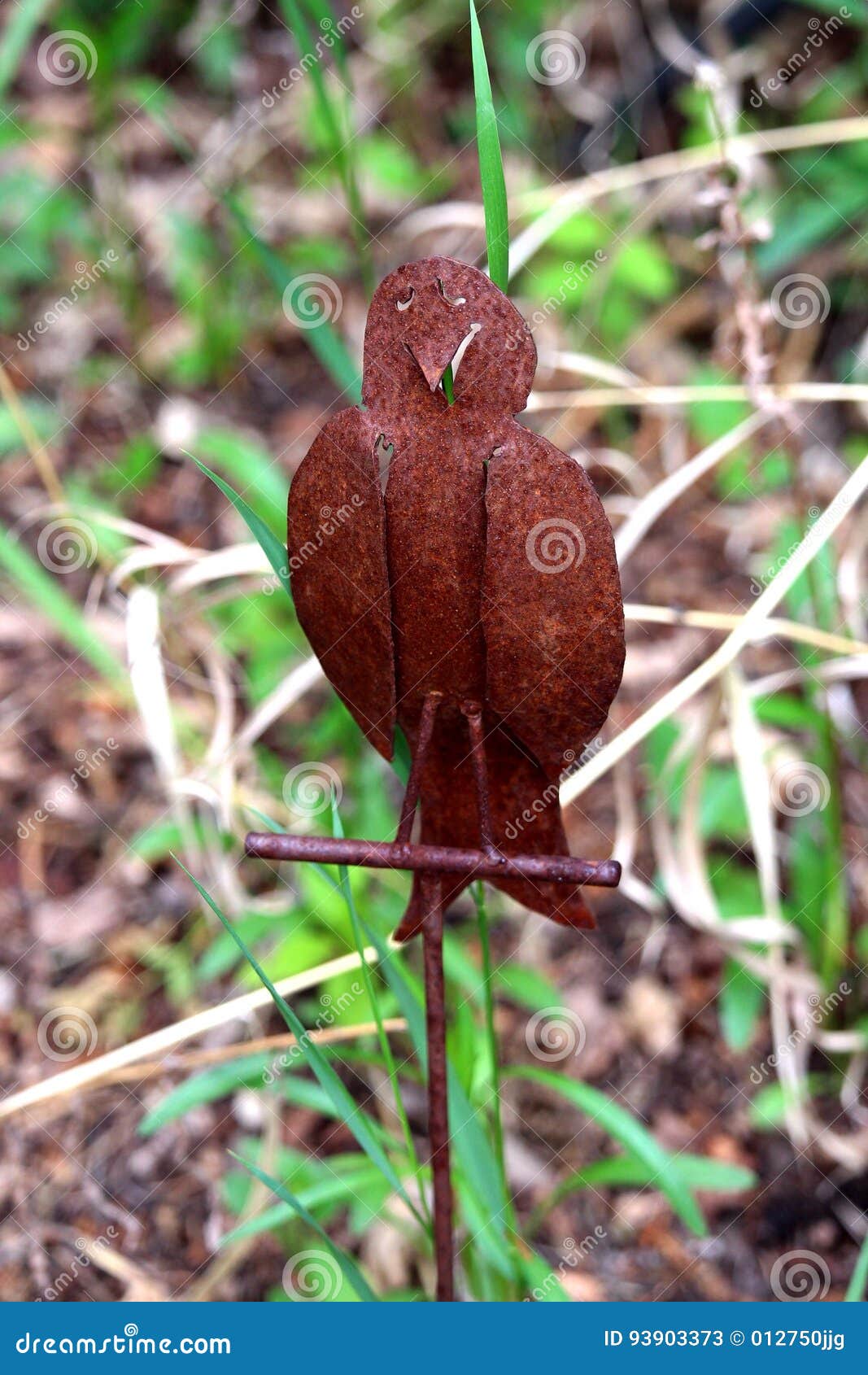Rusty Garden Ornament - a Crow Stock Image - Image of ornament ...