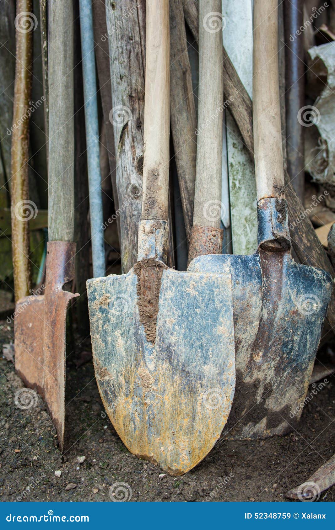 Rusty gardening tools stock image. Image of landscaping - 52348759