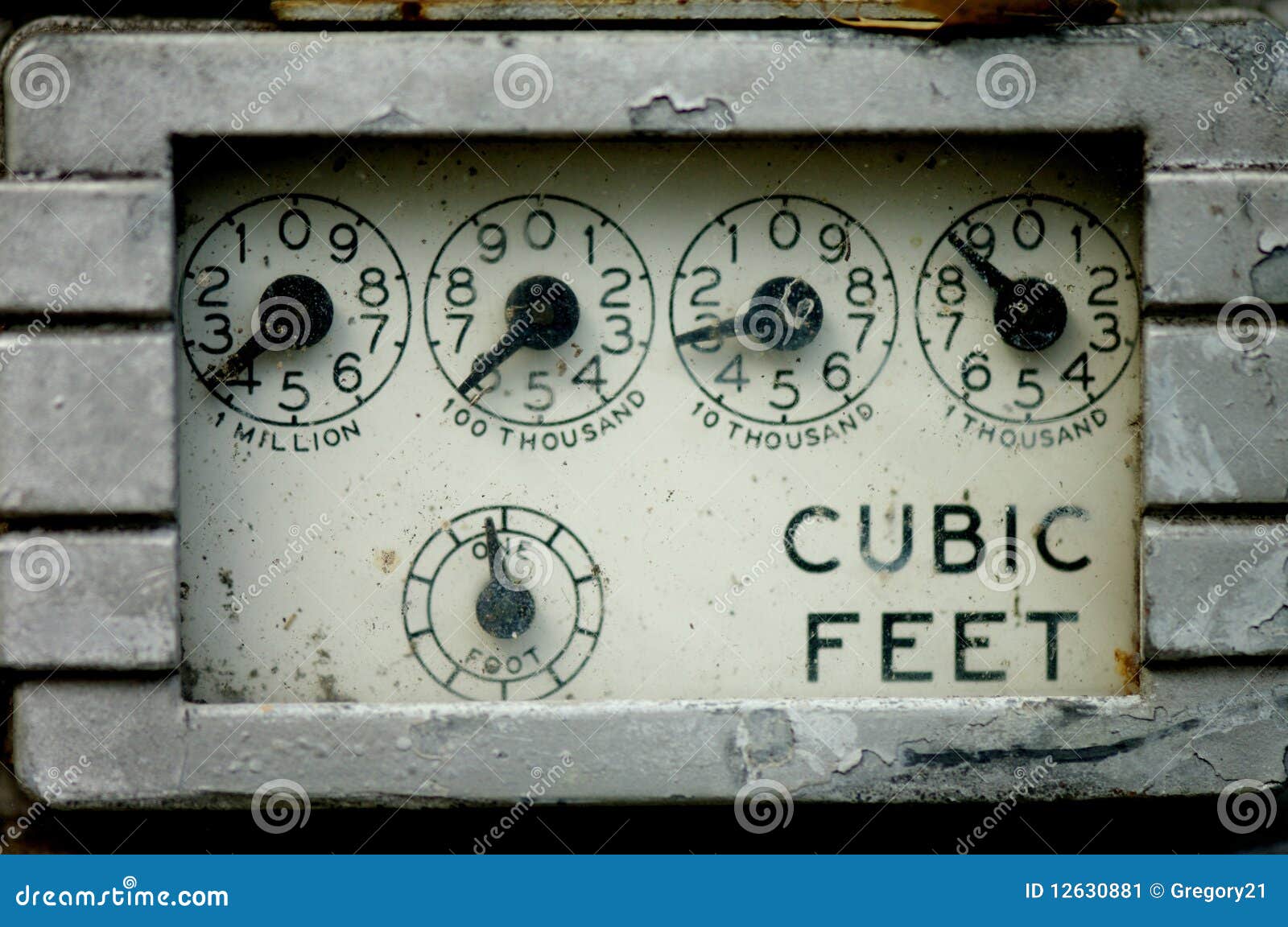 Rusty Gas Meter stock image. Image of business, instrument - 12630881