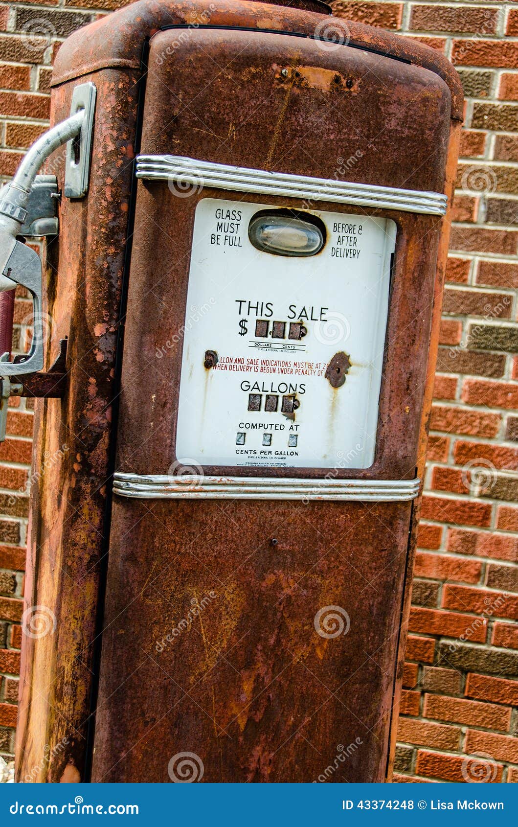 Rusty Gasoline Pump stock photo. Image of steel, power - 43374248