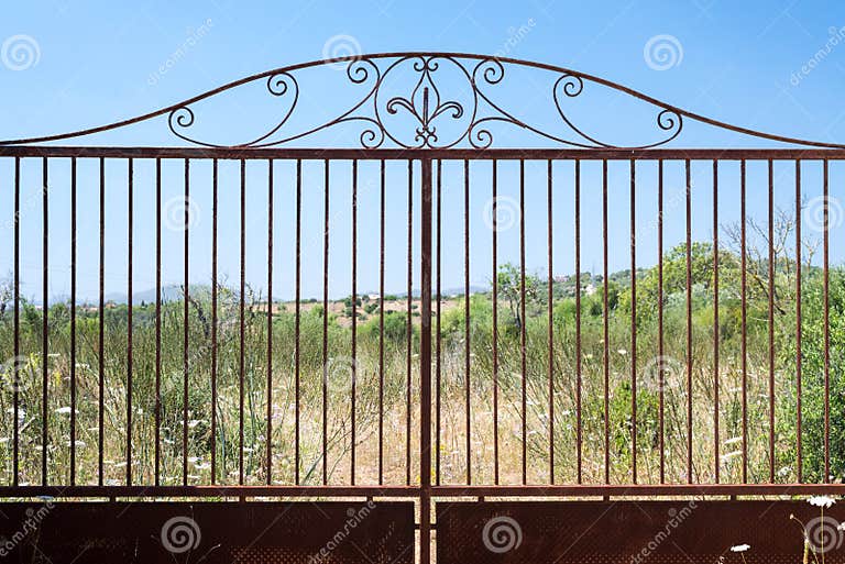 Rusty Gates stock image. Image of door, nature, property - 44239383