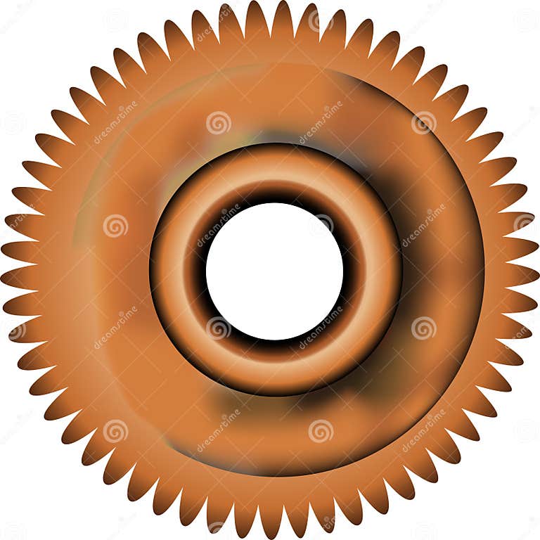Rusty Gear 1 stock vector. Illustration of used, industrial - 1112567