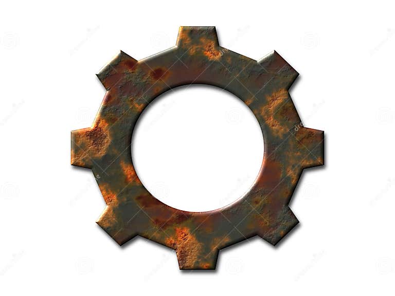 Rusty gear stock illustration. Illustration of wheel, metal - 151163