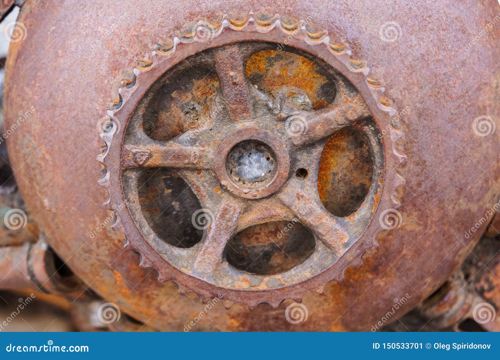 Rusty Gear Closeup, Rusty Ancient Mechanism Stock Image - Image of ...