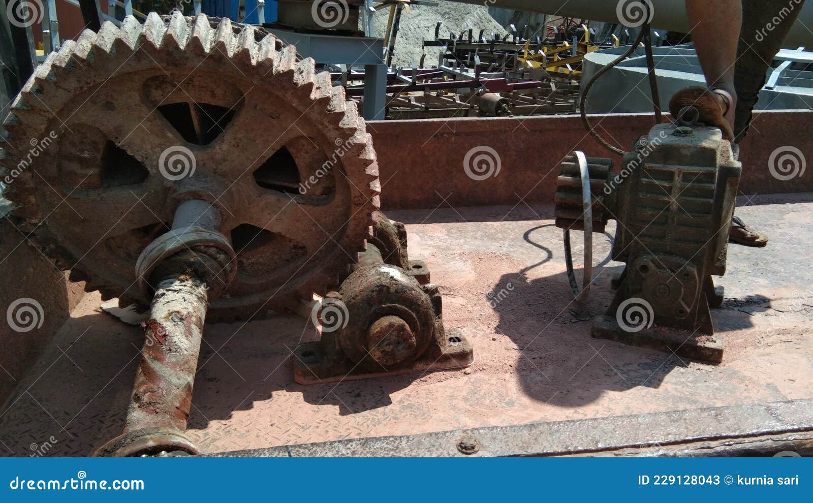 Rusty gear dynamo stock image. Image of passed, time - 229128043
