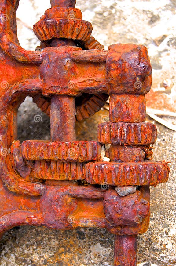 Rusty gearbox stock image. Image of wheels, wheel, gear - 96972559