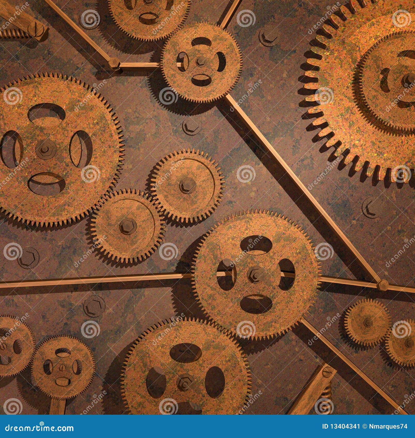 Rusty Gears stock illustration. Illustration of invent - 13404341