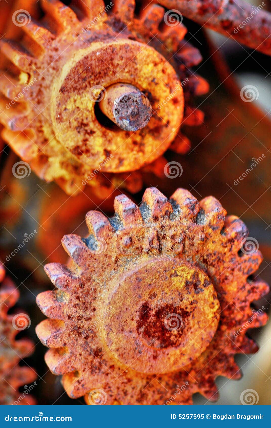 Rusty gears stock image. Image of color, gears, business - 5257595