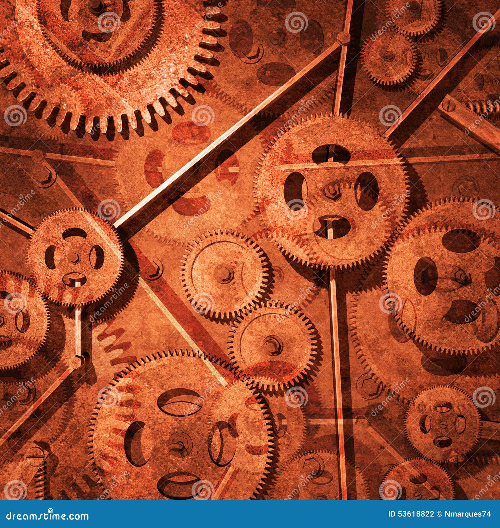 Rusty Gears stock photo. Image of design, antique, abstract - 53618822