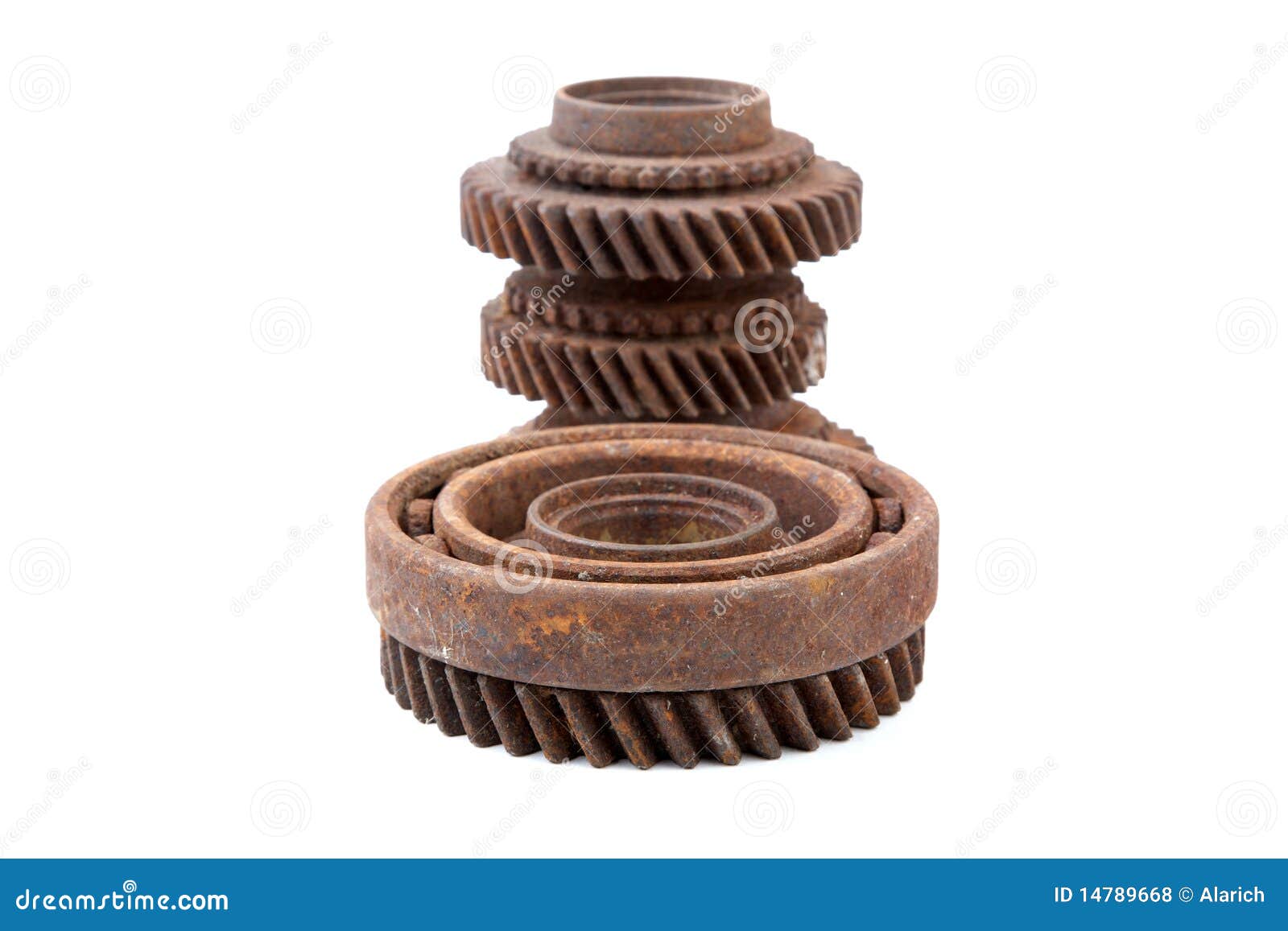 Rusty Gears on a White Background Stock Photo - Image of mechanical ...