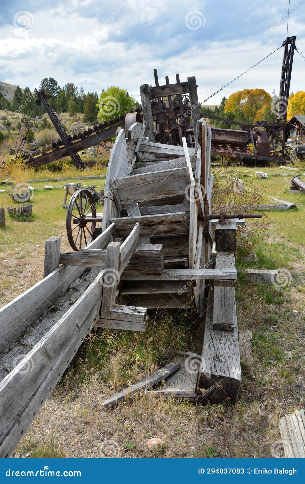 Rusty Gold Mining Stuff in Ghost Town Nevada City Stock Image - Image ...