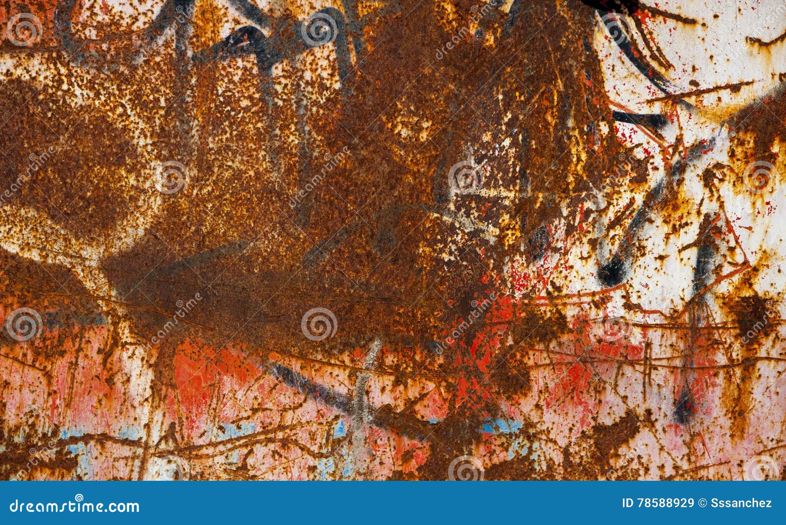 Rusty graffiti wall stock image. Image of graffiti, metal - 78588929