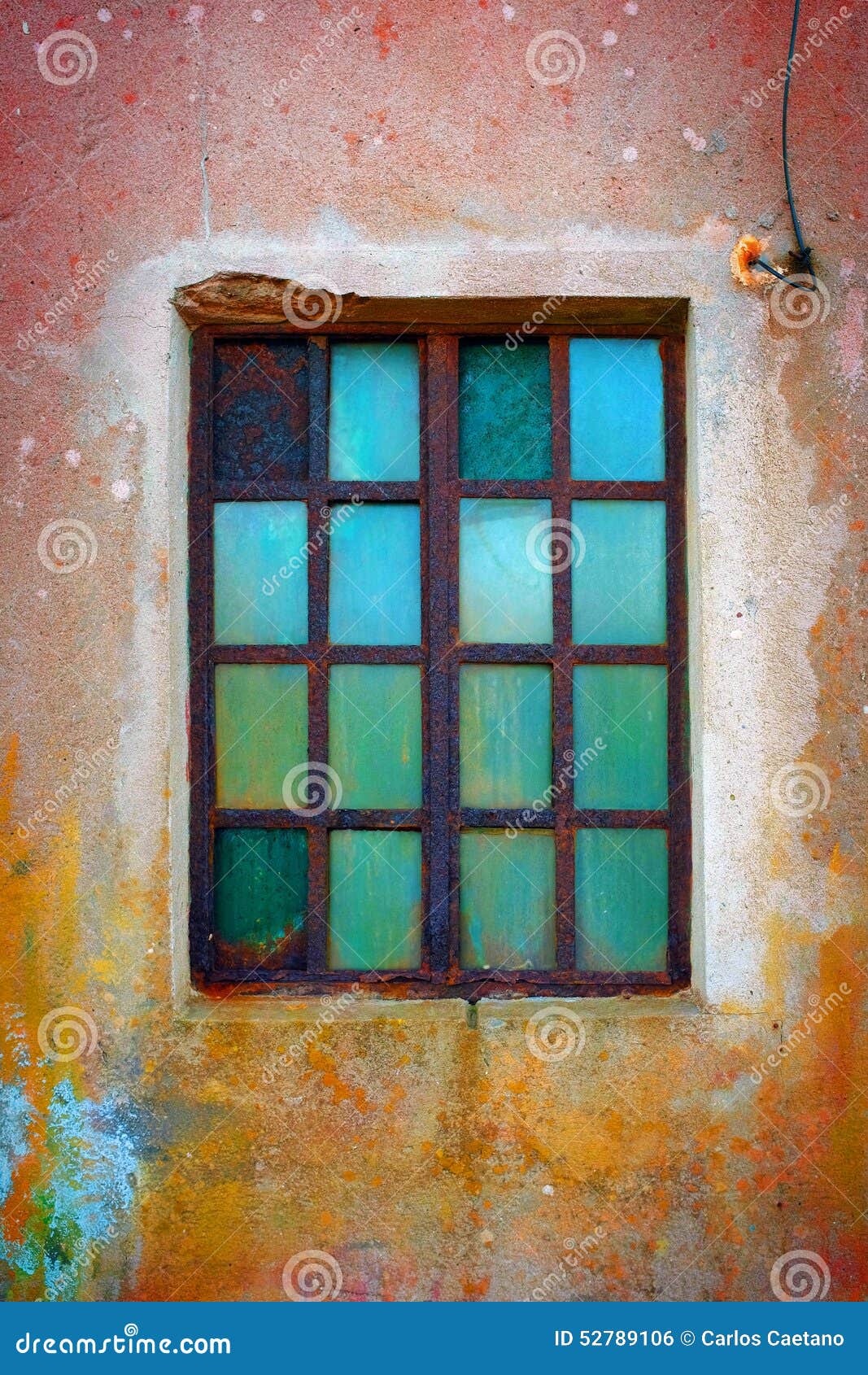 Rusty Green Window stock photo. Image of design, metallic - 52789106